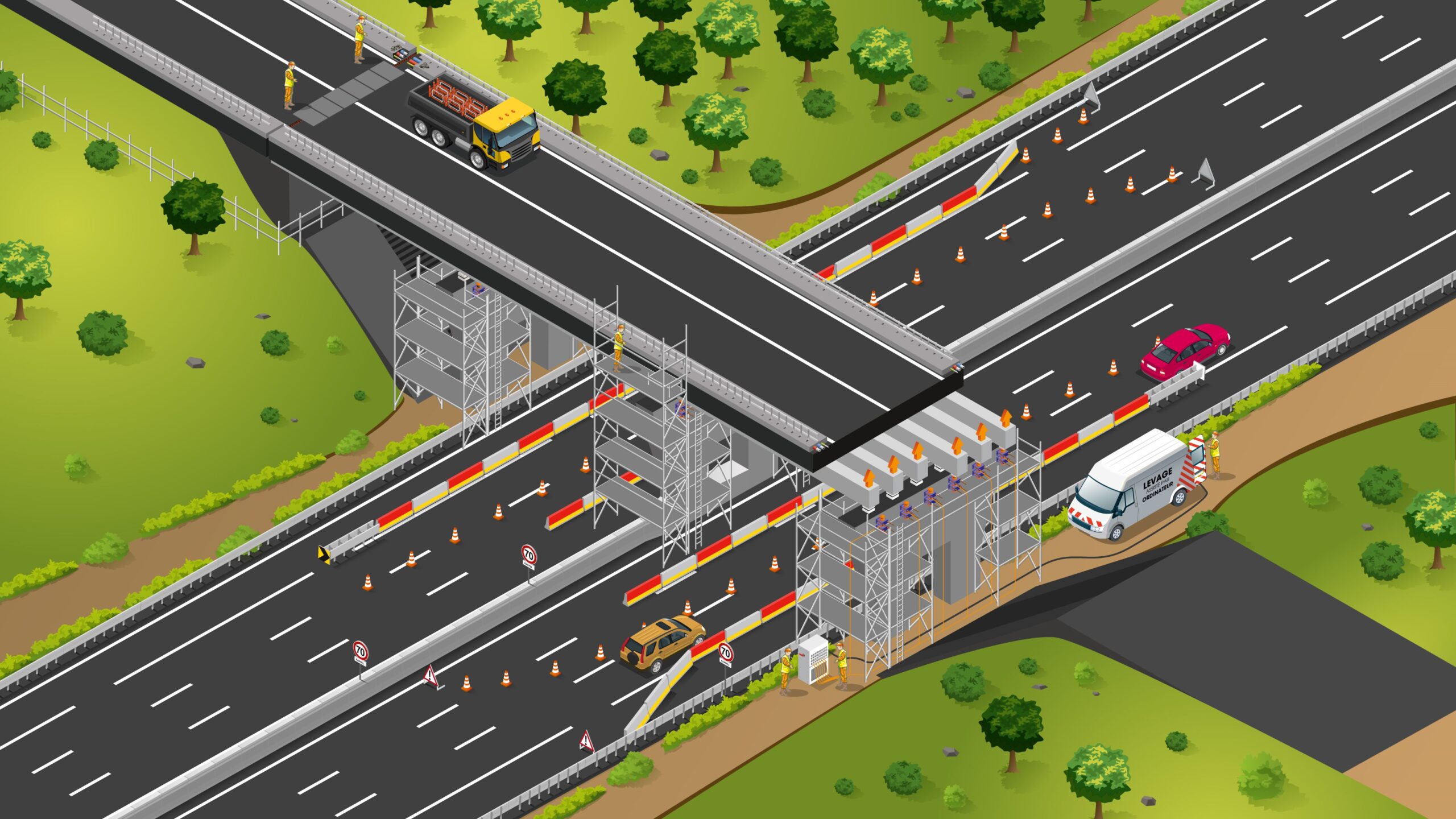 Opération de vérinage d'un ouvrage d'art - A10 Aménagement : A10 ...